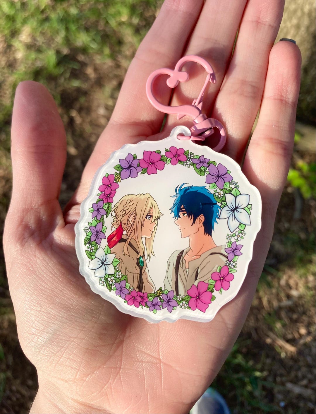 Anime Couple Keychain, Anime Charms, Acrylic Keychain Auto Memories ...