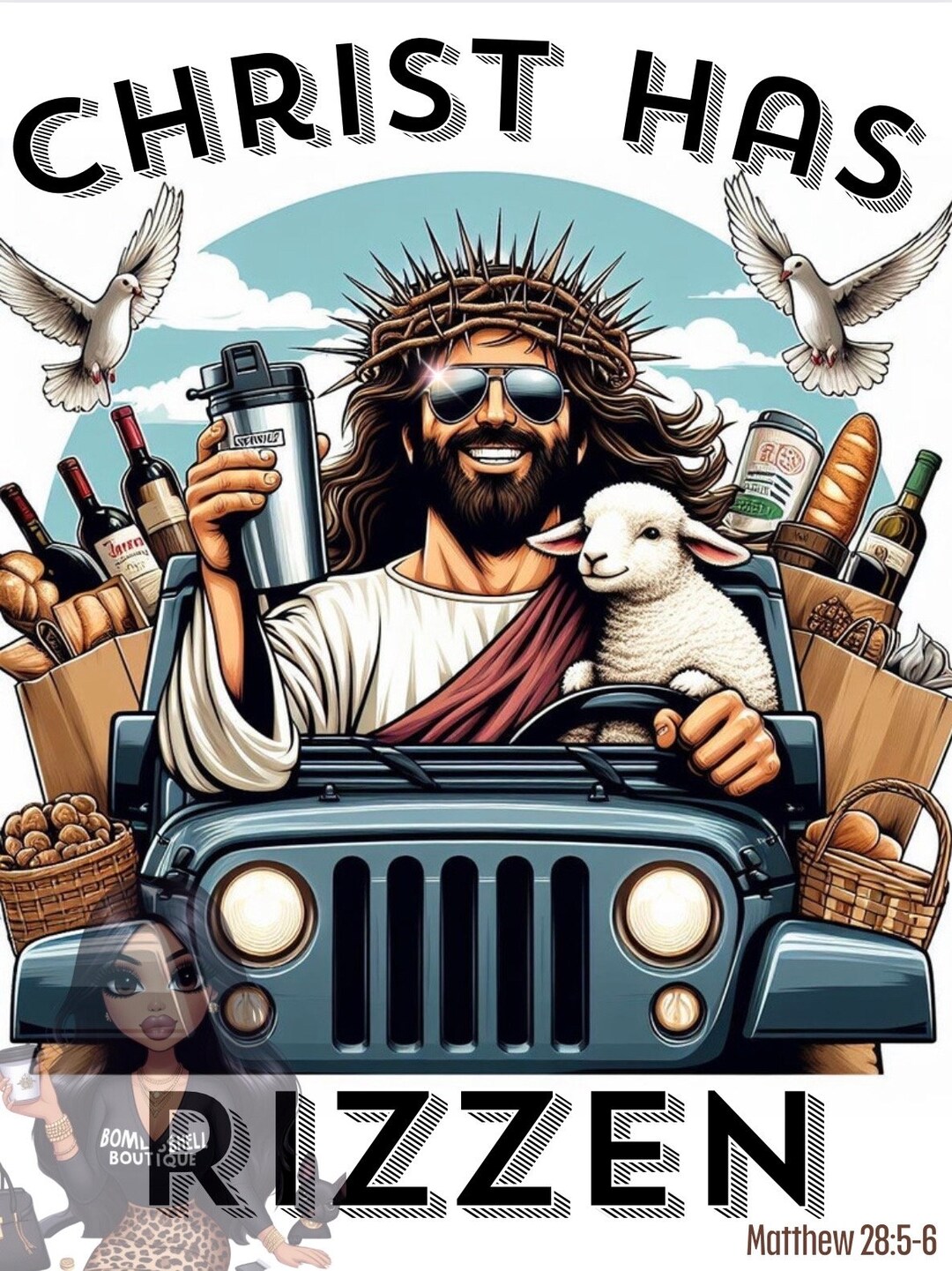Digital PNG File Download Christ Has Rizzen Perfect for Stickers - Etsy