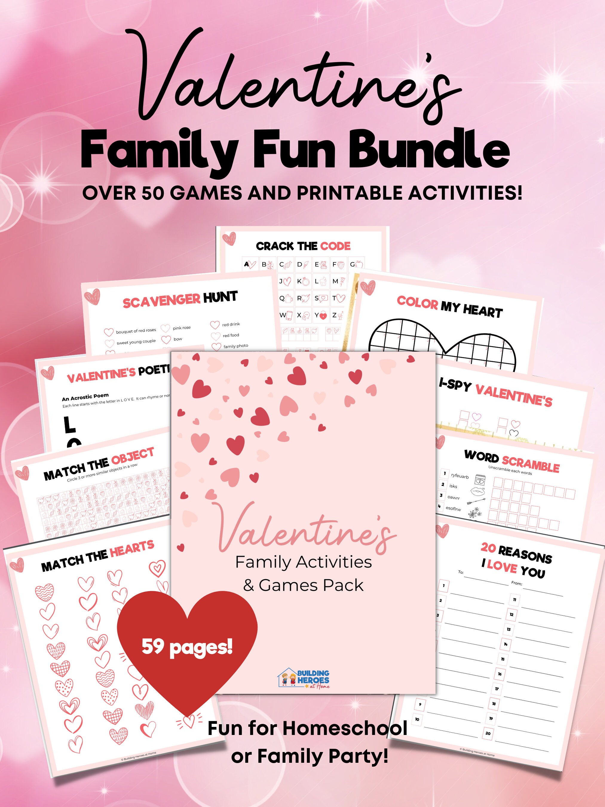 Valentine's Day Game Printables Virtual Games for Kids and Adults ...