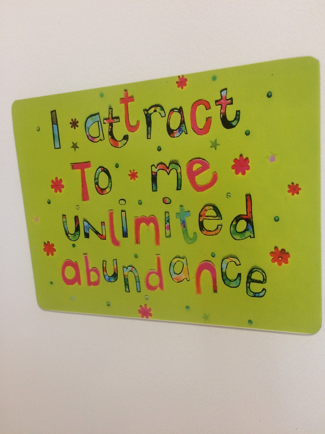 Positive Affirmations for Wellbeing Printed Onto Postcard Size Fridge ...