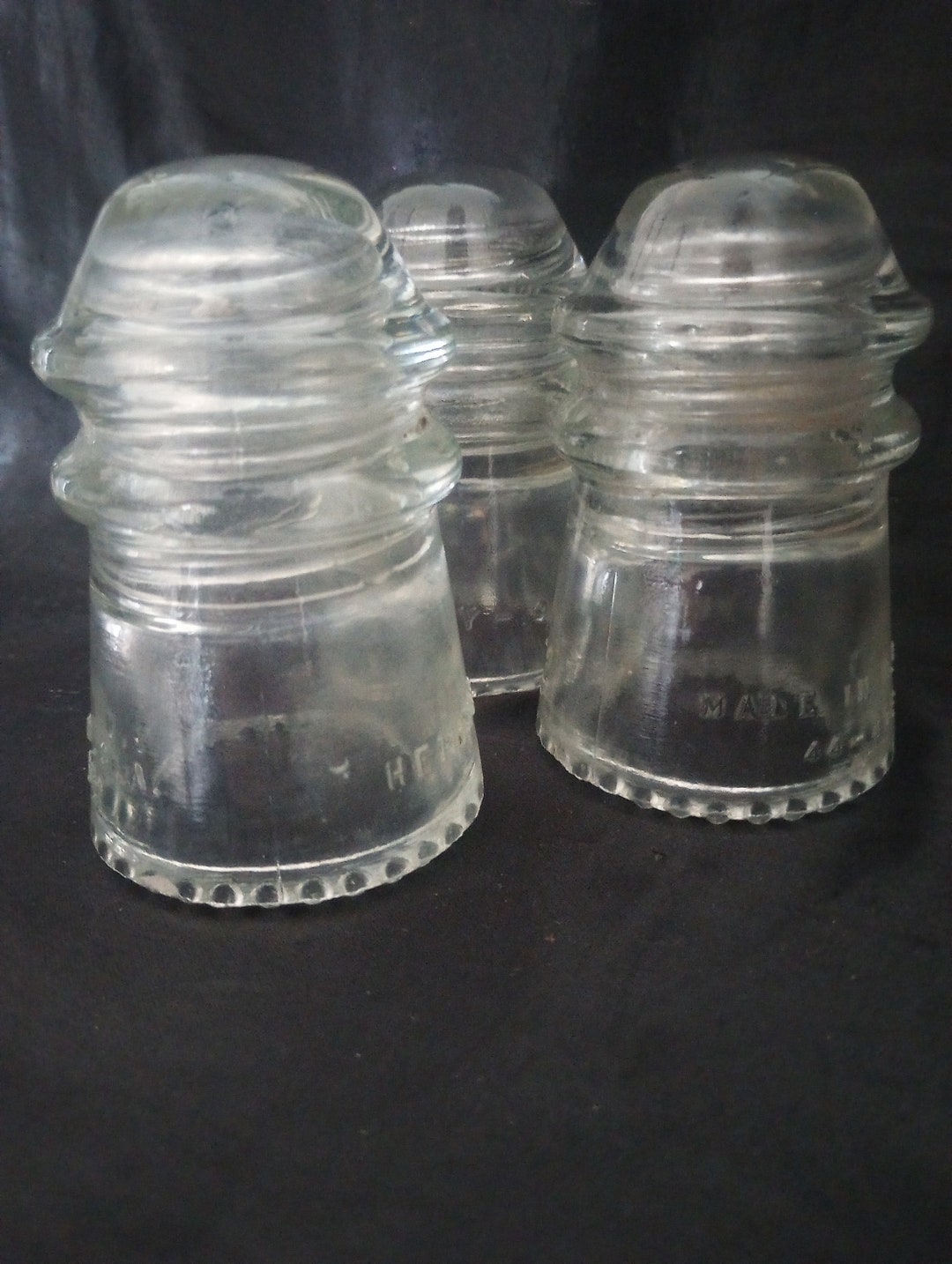 Set of 3 Hemingray Glass Insulators - Etsy