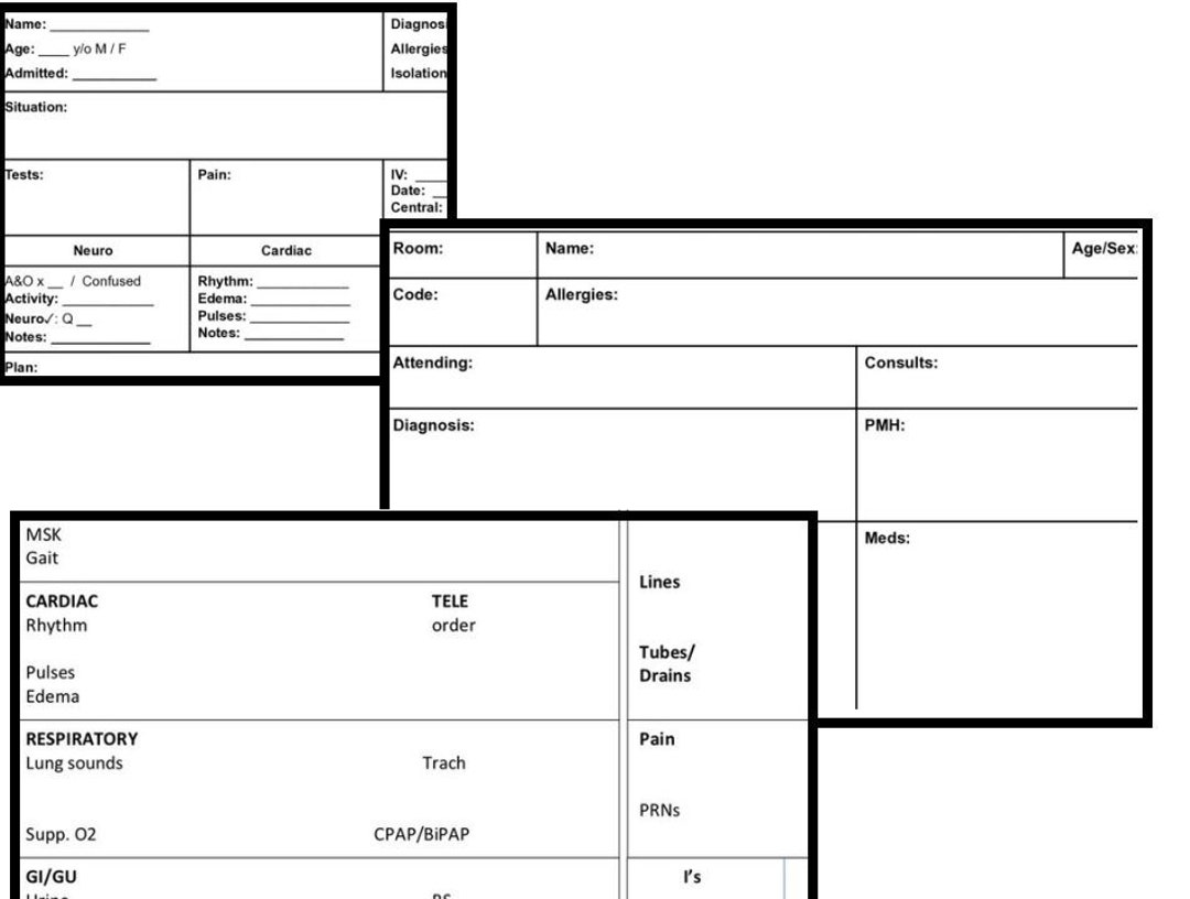 7 Nursing Brain Templates for New Nursing Grads bundle - Etsy