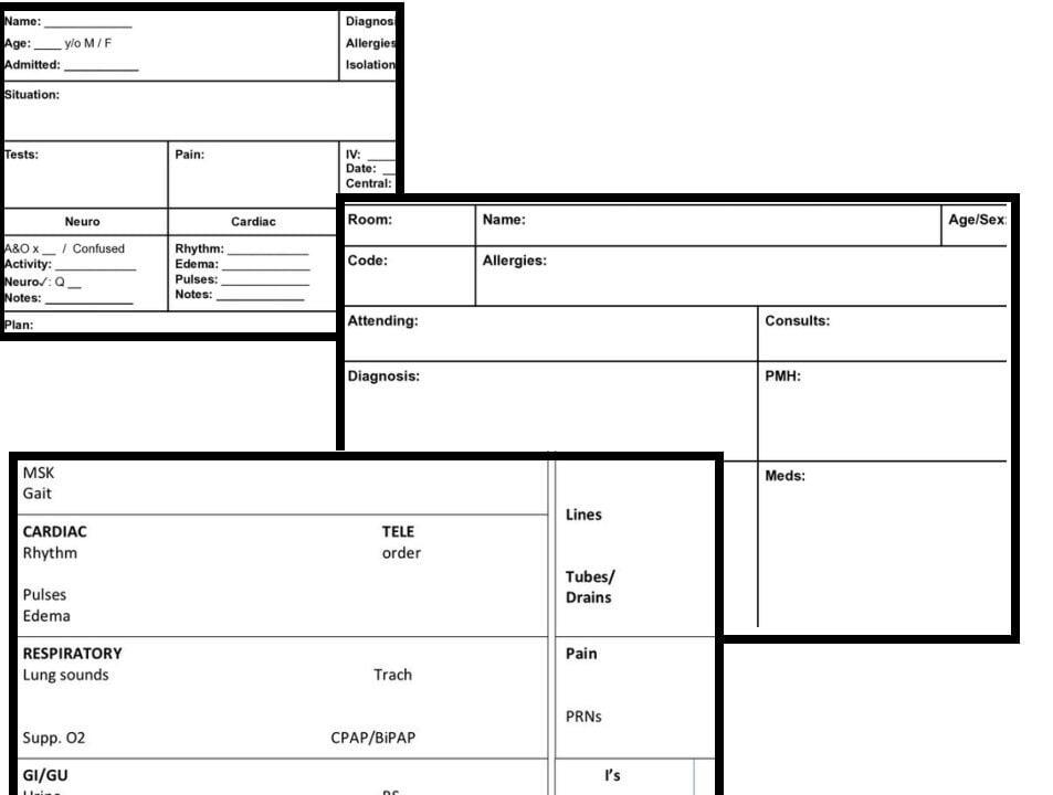 7 Nursing Brain Templates for New Nursing Grads bundle - Etsy