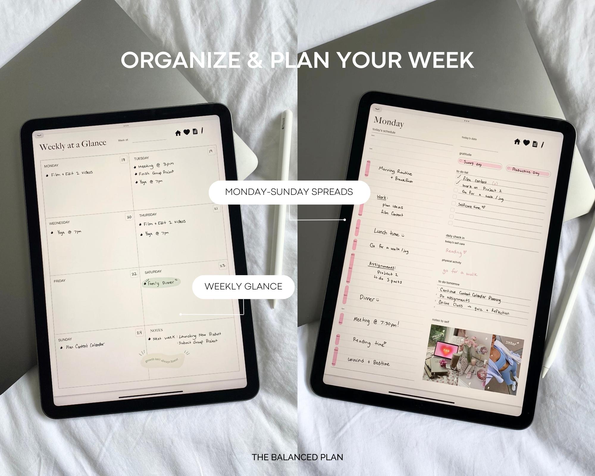 Weekly Digital Planner by the Balanced Plan | Weekly Planner for ...