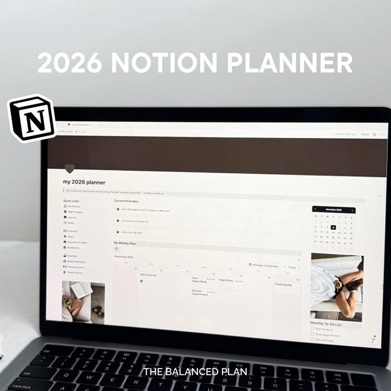 2026 Notion Life Planners - Etsy
