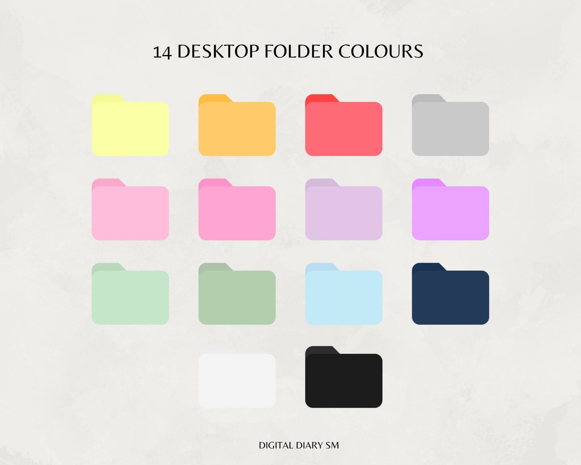 Desktop Wallpaper Organizer by Digital Diary SM Customizable With Canva ...