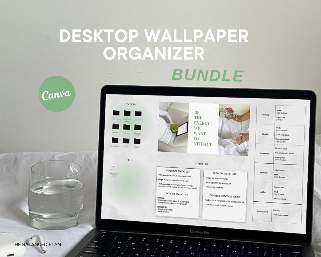 Desktop Wallpaper Organizer by the Balanced Plan | Customizable With ...