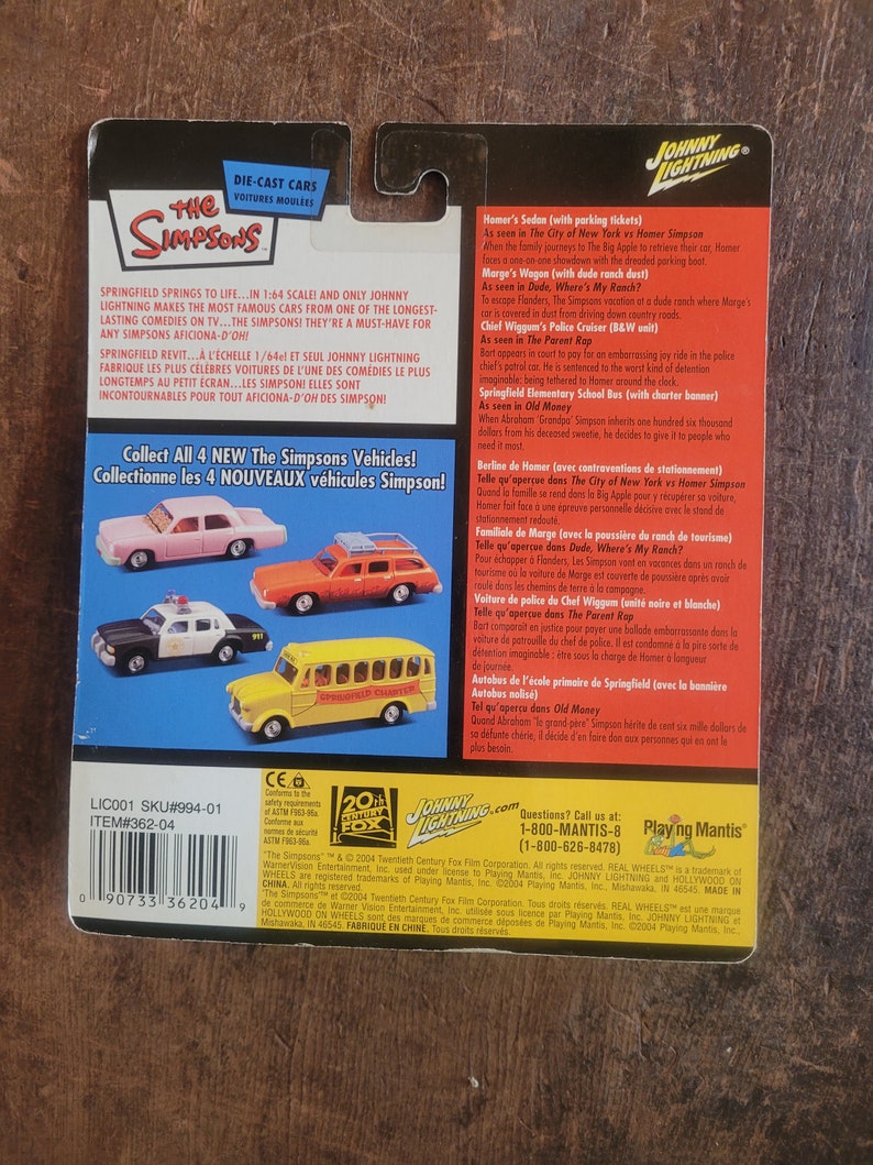 The Simpsons Chief Wiggum's Police Cruiser Die-cast Car - Etsy