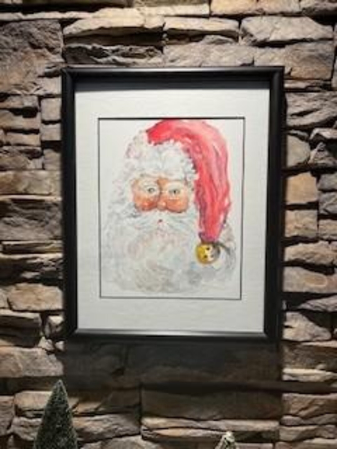 Santa's Face Watercolor Painting by Carol Stefanik-campisi - Etsy