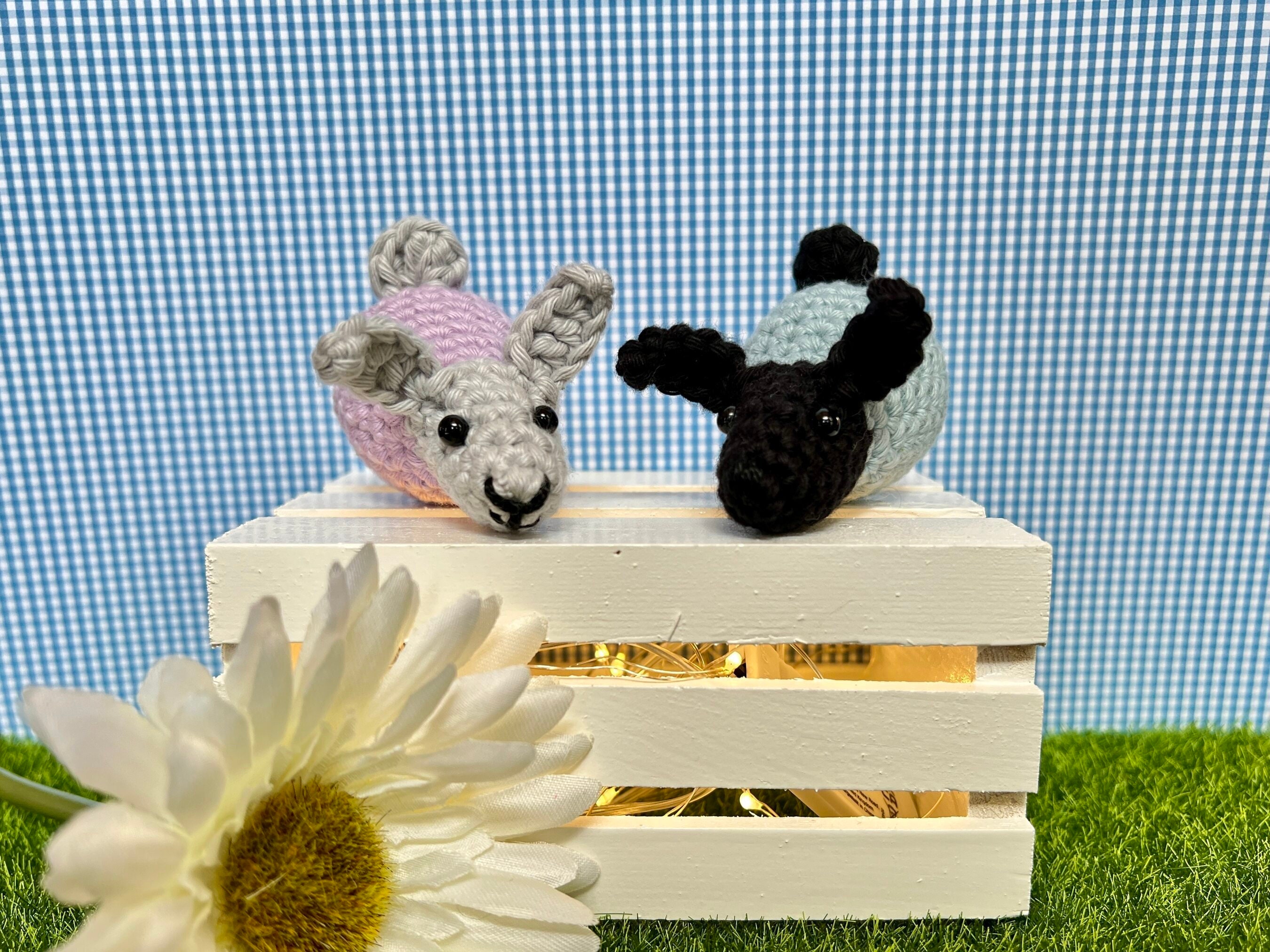 Bunny Crochet Critter-in-a-jar Handmade Amigurumi Rabbit With Bed ...