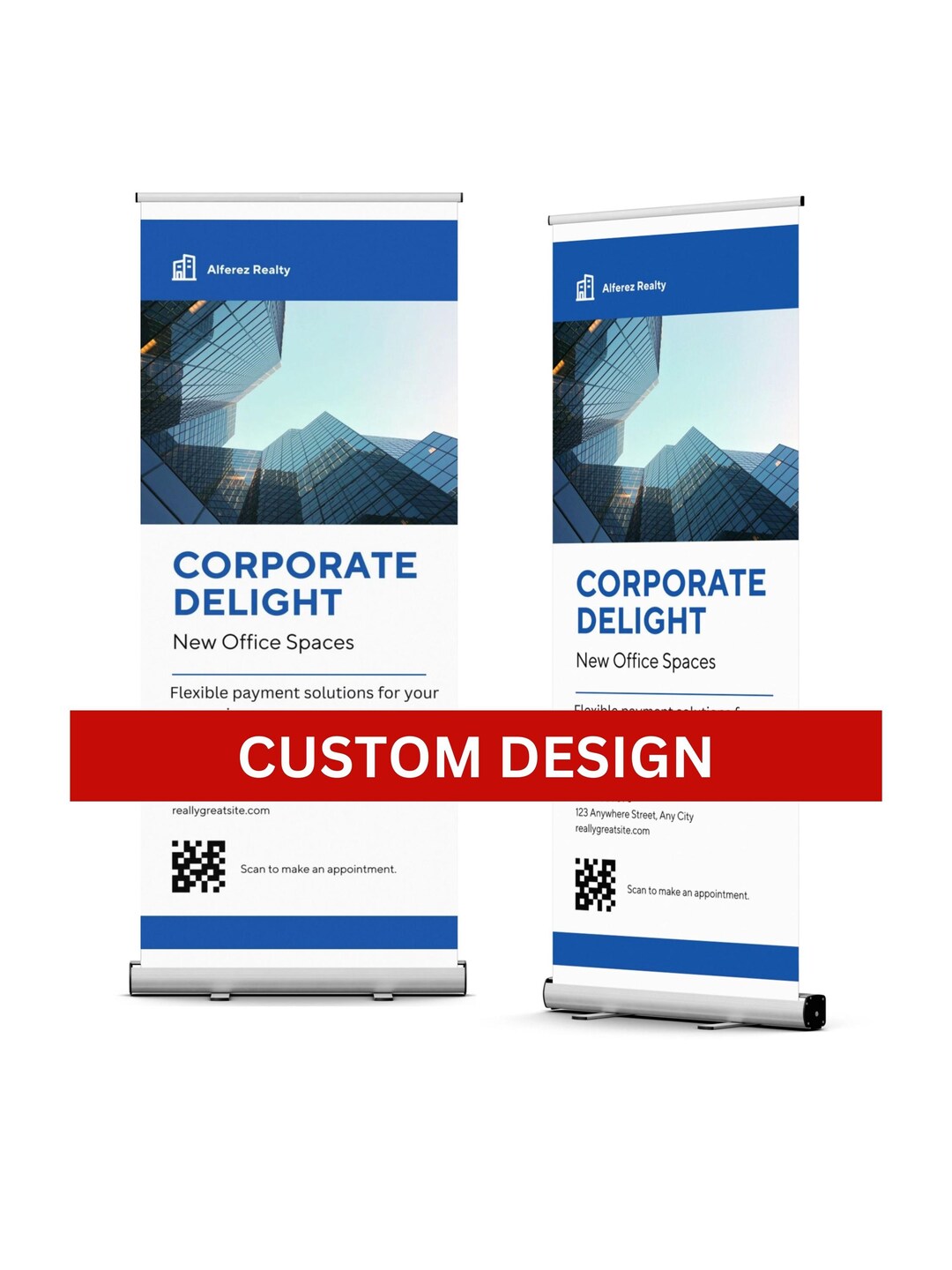 Customizable Retractable Business Banner, Pop up Shop Banner, Stand ...