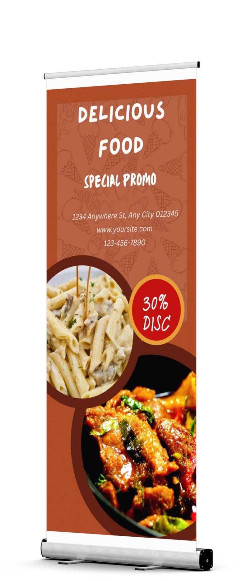 Customize Food Stand Roll up Banner, Customize Retractable Banner, Pop ...