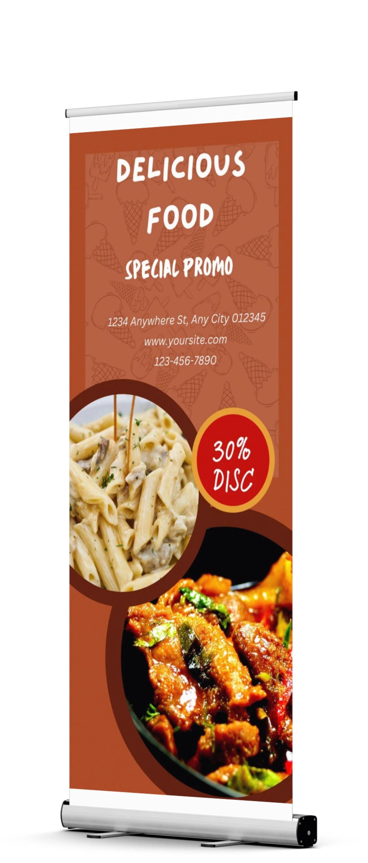 Customize Food Stand Roll up Banner, Customize Retractable Banner, Pop ...