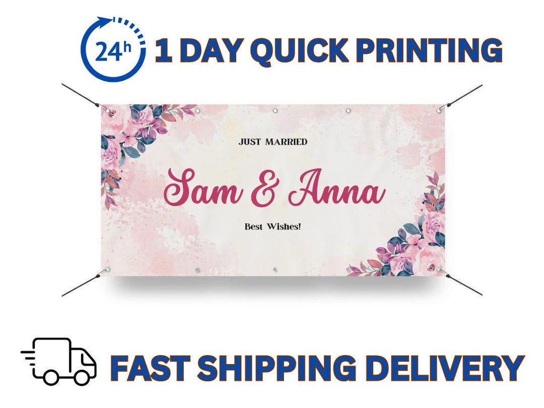 Custom Wedding Banner, Wedding Sign, Wedding Decor, Engagement, Wedding ...