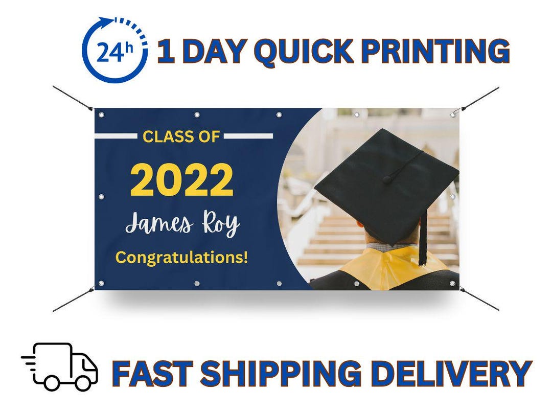 Graduation Custom Vinyl Banners Full Color, Personalized Design ...