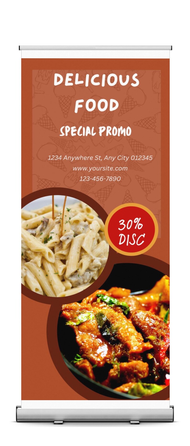 Customize Food Stand Roll up Banner, Customize Retractable Banner, Pop ...