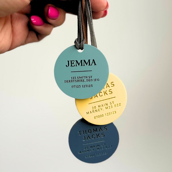 Round Luggage Tags - Etsy