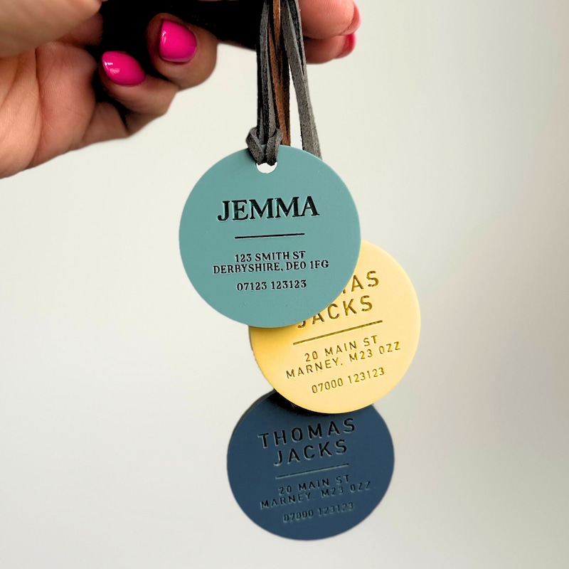 Round Luggage Tags - Etsy