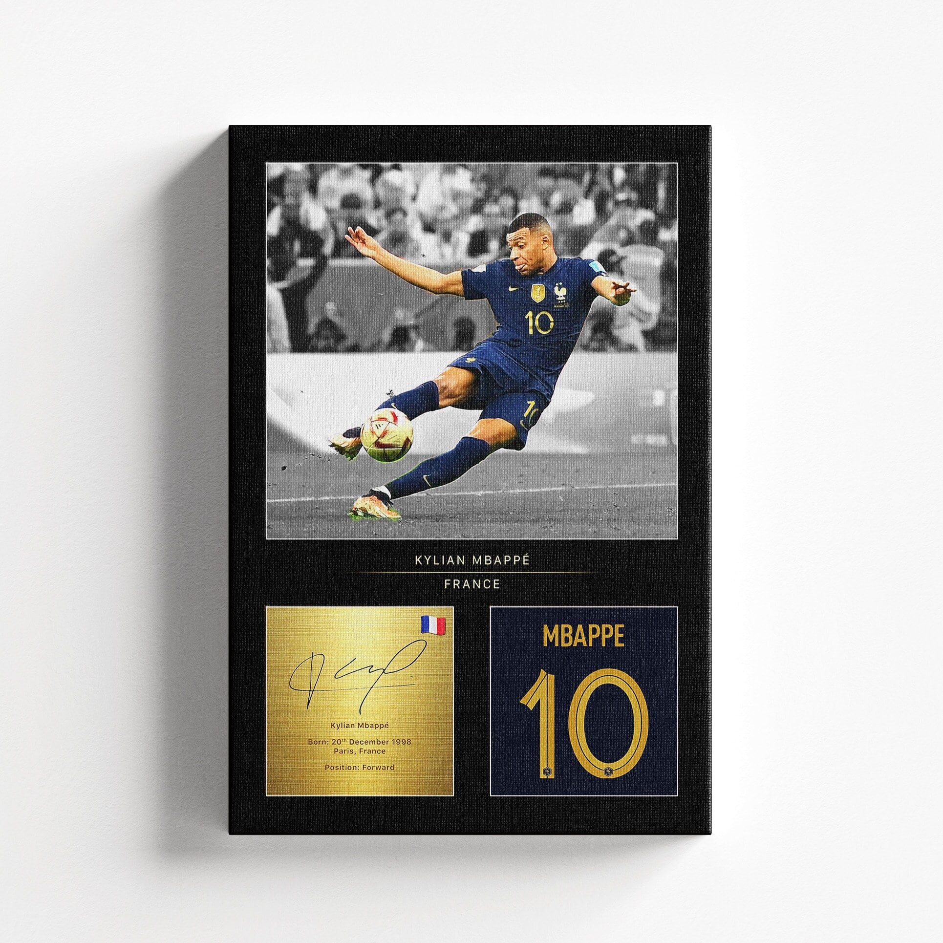 Kylian Mbappe Official FIFA World Cup Back Signed And Hero