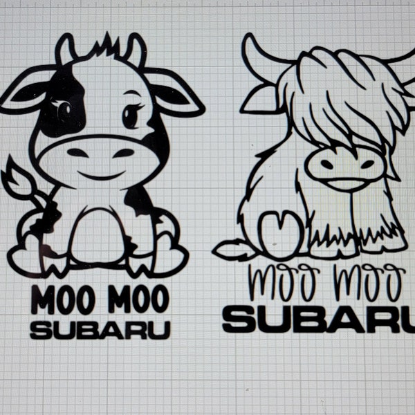Moo Moo Subaru Decal - Etsy