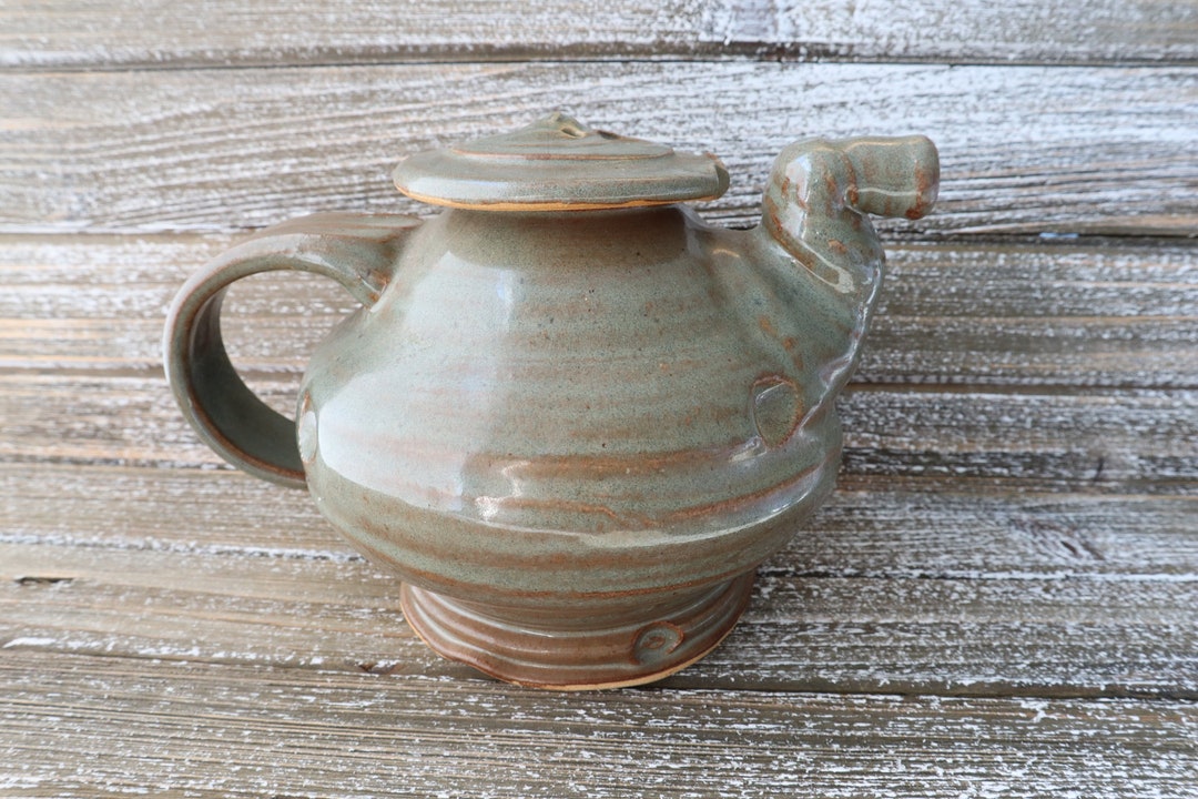 Studio Pottery Teapot - Handmade Teapot - Green Teapot - Beach Core ...