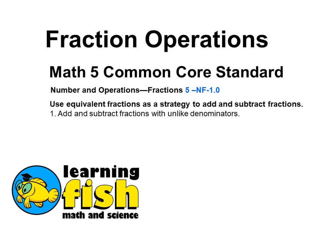 Fractions Operations Powerpoint Lesson - Etsy
