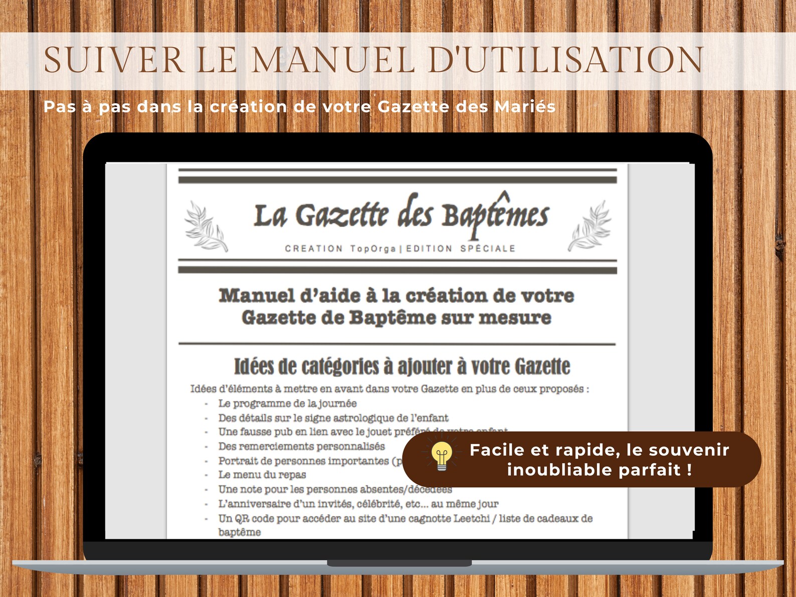 Modèle Gazette de Baptême à télécharger, magazine DIY personnalisable ...