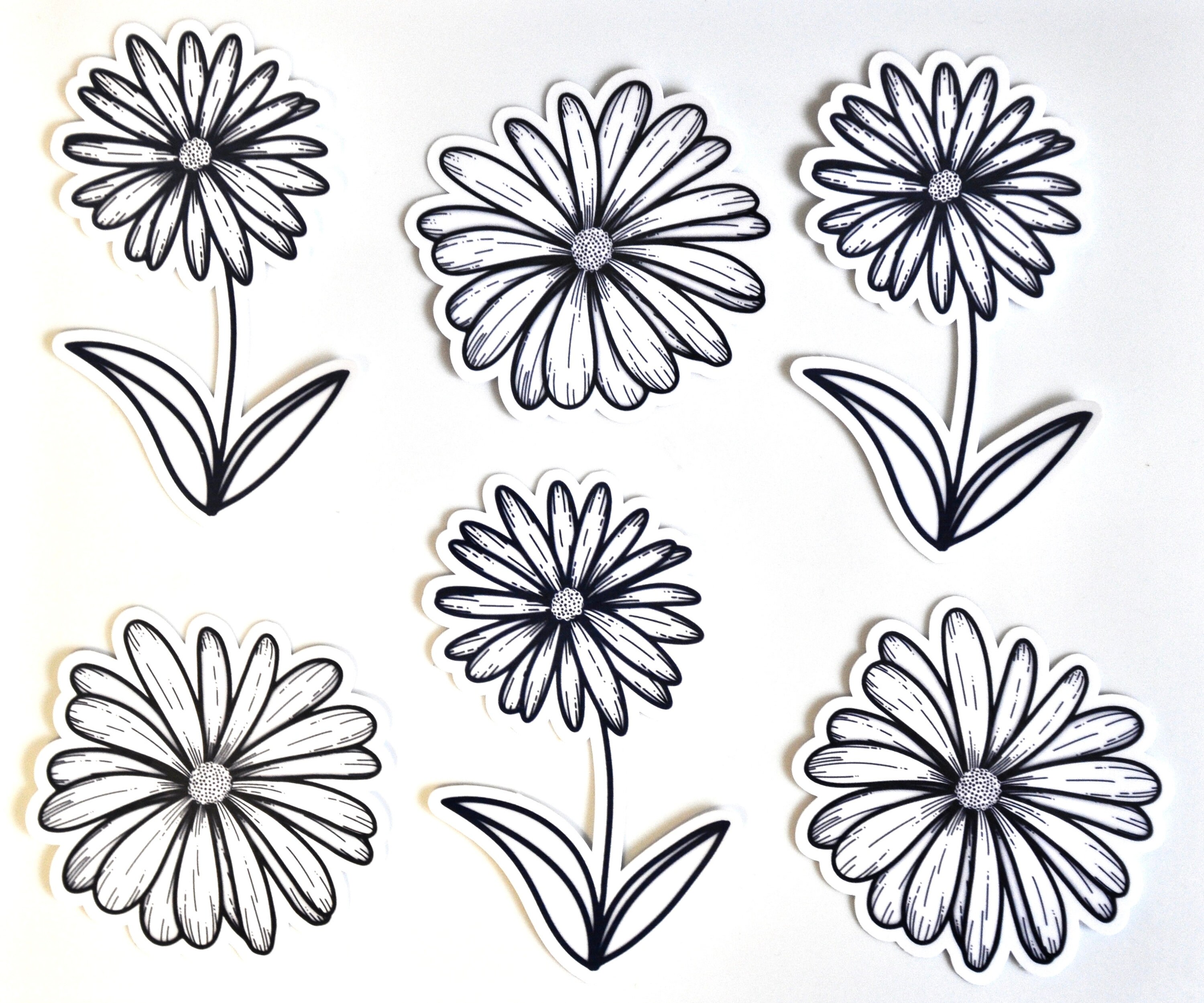 Mini Daisy Sticker Flower Sticker Navy Blue Forest Decal - Etsy