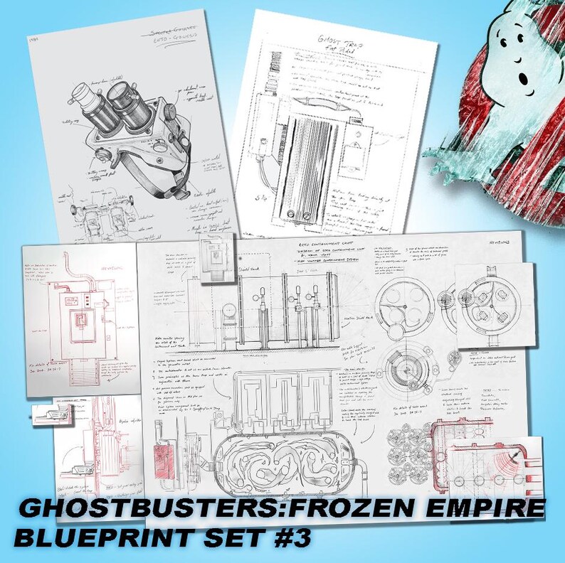 NEW 'ghostbusters:frozen Empire' Blueprints Set #3 - Etsy