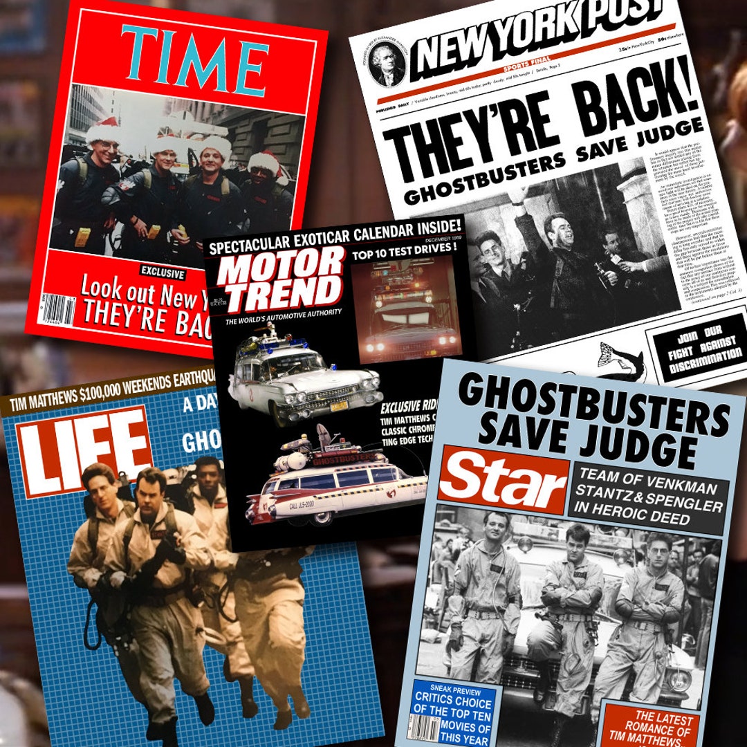 FULL SET 'ghostbusters 2' Prop Newspaper and Magazine Covers! - Etsy