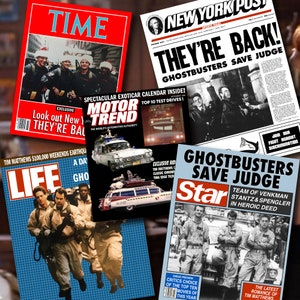 FULL SET 'ghostbusters 2' Prop Newspaper and Magazine Covers! - Etsy