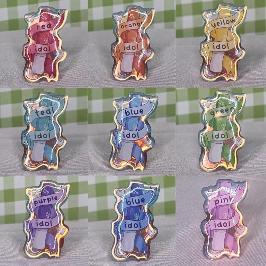 Idol Image Color Penlight Epoxy Pins - Etsy