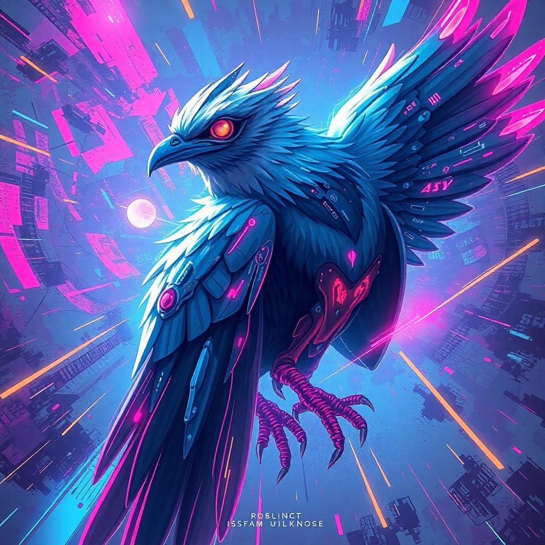 Cyberpunk Bird - Etsy