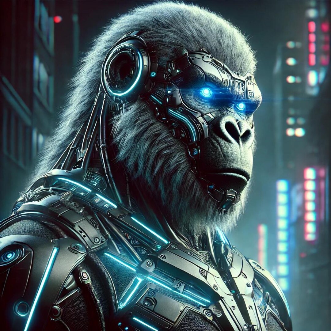 Cyberpunk Gorilla - Etsy