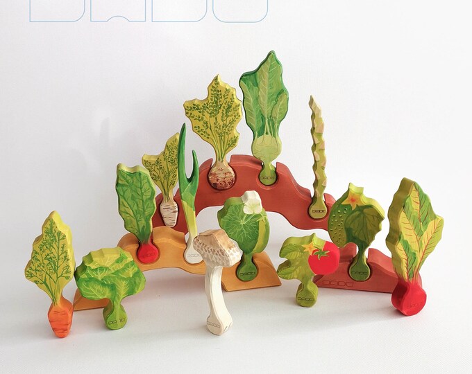 Handmade Root Vegetable 3d Puzzle, Set of 13 Root Vegetables, Pretend ...