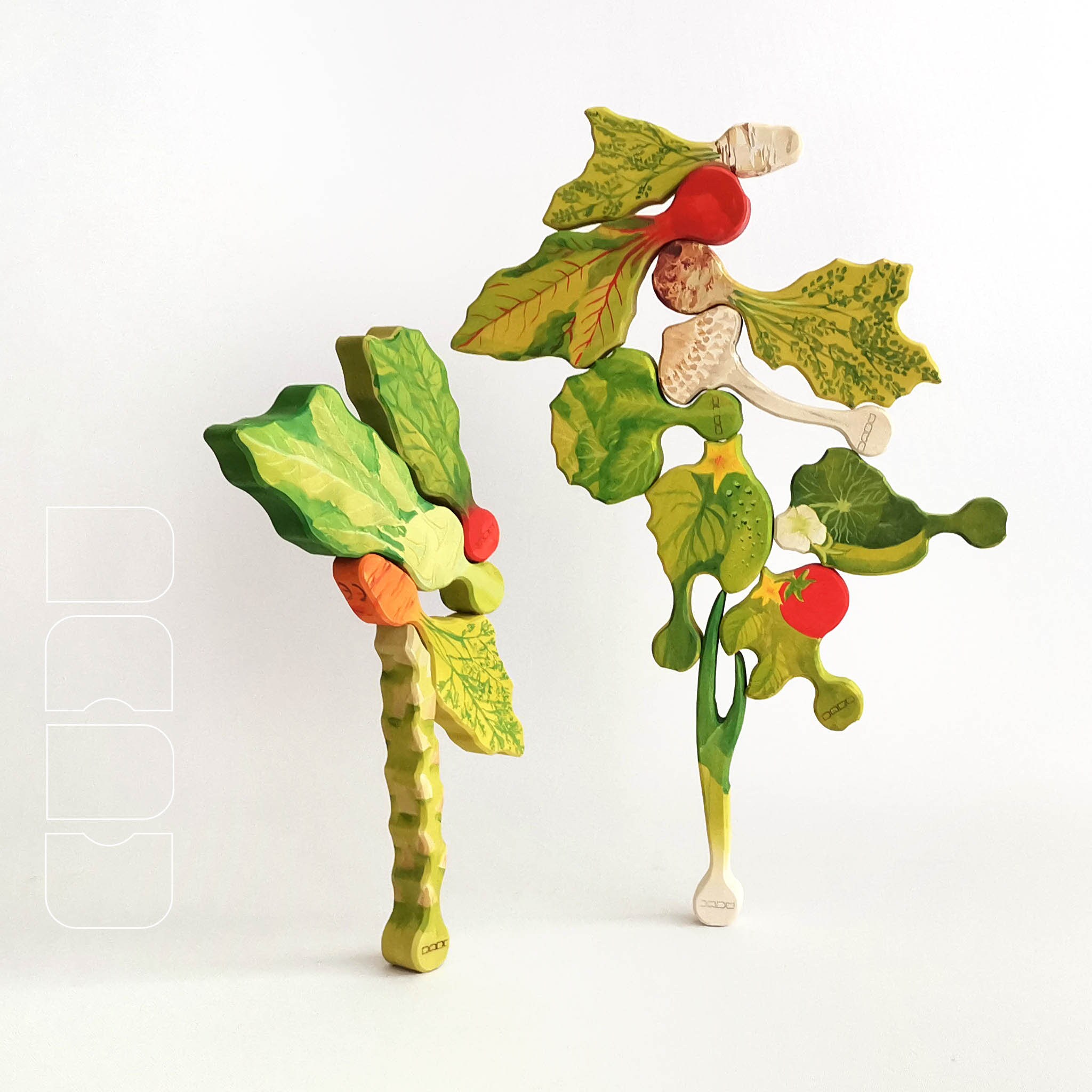 Handmade Root Vegetable 3d Puzzle, Set of 13 Root Vegetables, Pretend ...