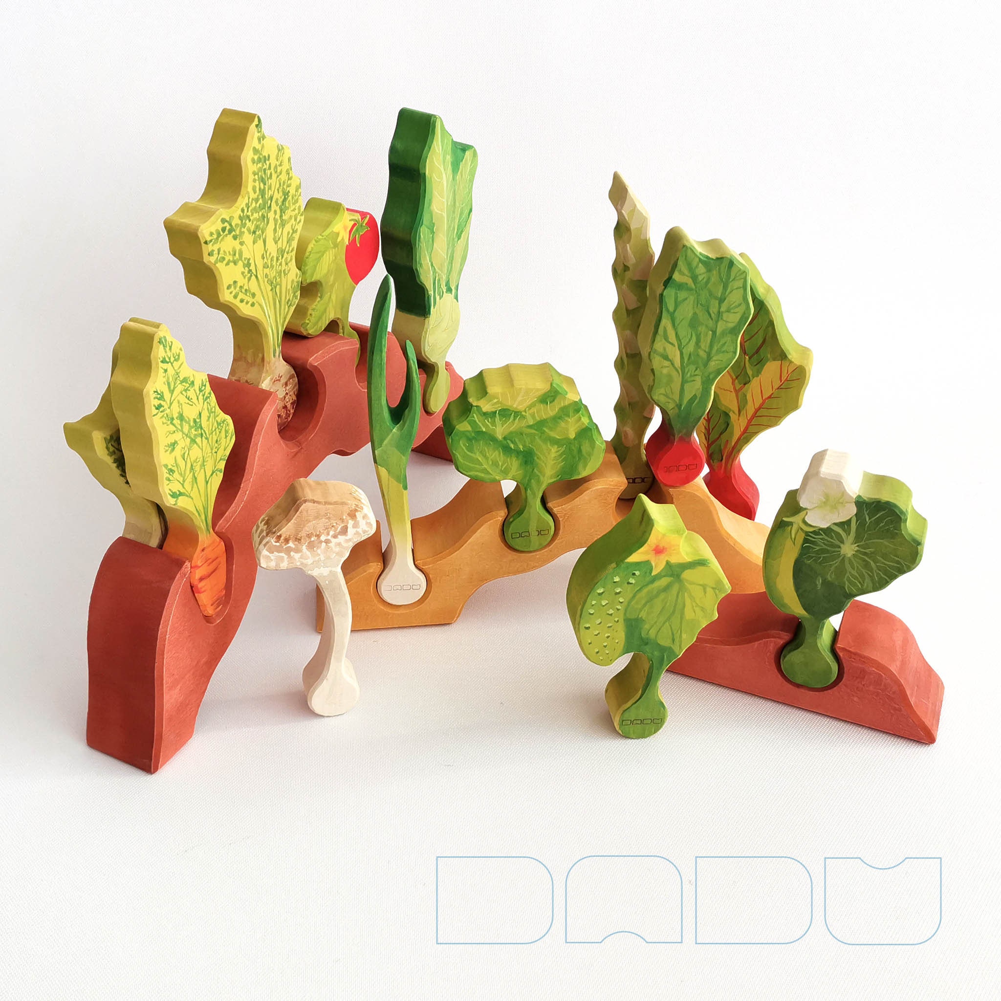 Handmade Root Vegetable 3d Puzzle, Set of 13 Root Vegetables, Pretend ...