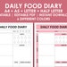 DAILY FOOD DIARY - Etsy