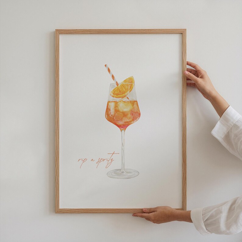 Aperol Spritz Print Bar Signage Dopamine Decor Aperol Spritz Poster ...