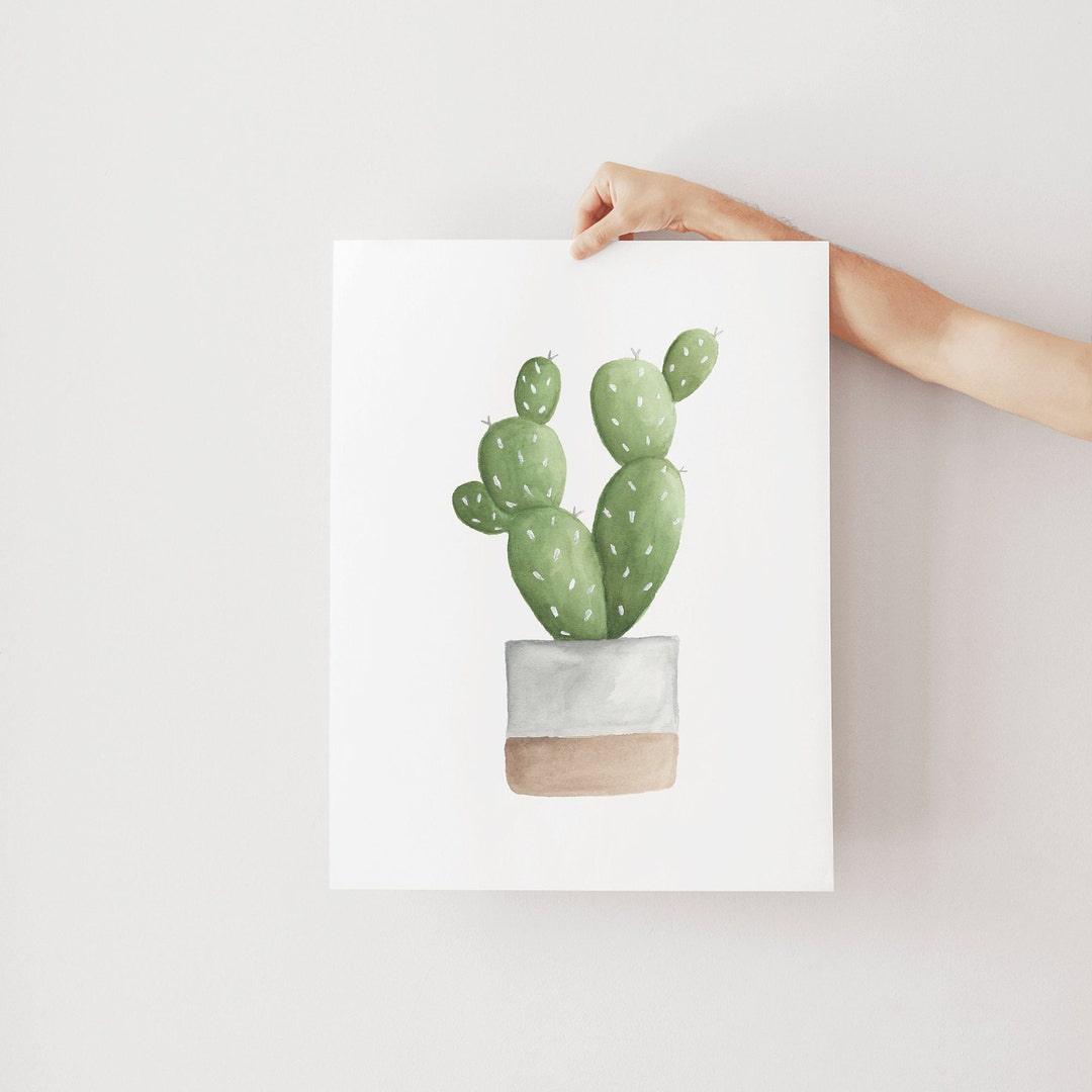 Art Print Cactus Watercolor Printable Cactus Set Botanical Prints ...