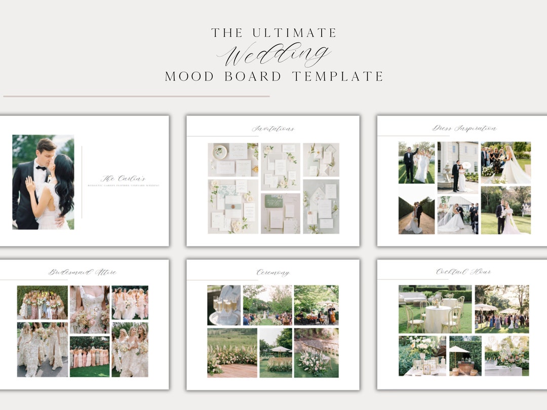 The Ultimate Wedding Mood Board Template - Etsy