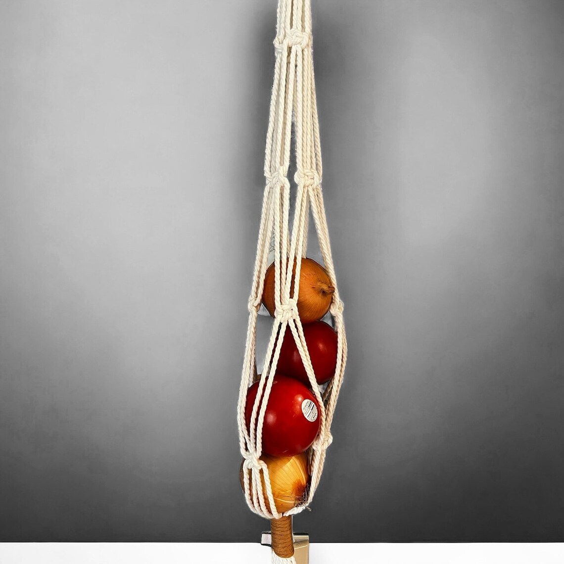 Macrame Vegetable Bag | Kitchen Decor | Macrame Kitchen Produce Hanger ...