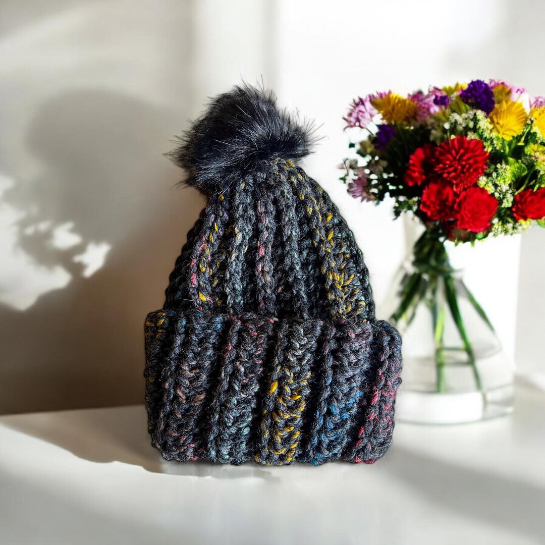 Handmade Chunky Crochet Winter Hat | Hand-crocheted Winter Hat | Soft ...