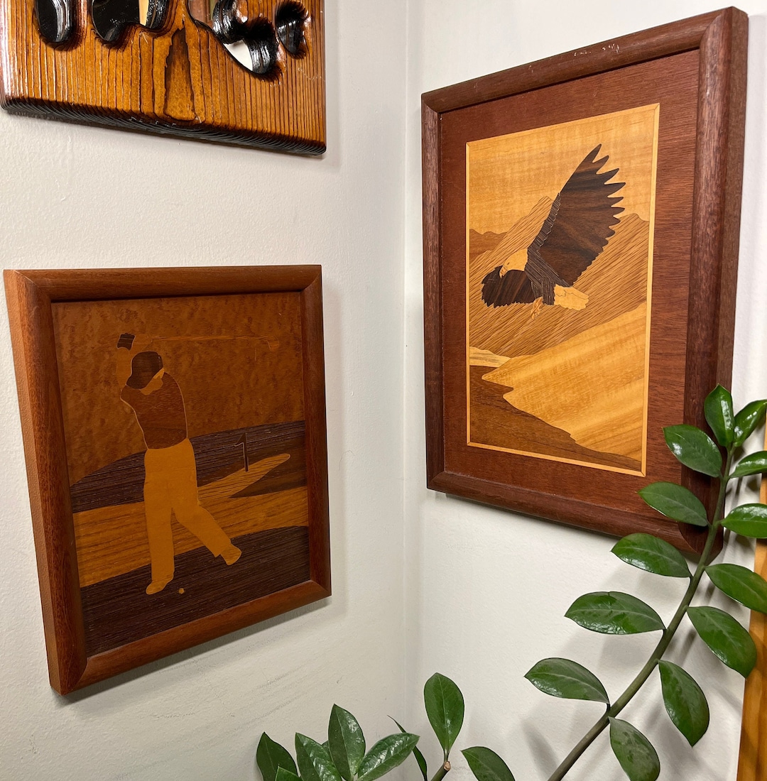 Inlay Wood Wall Art - Etsy