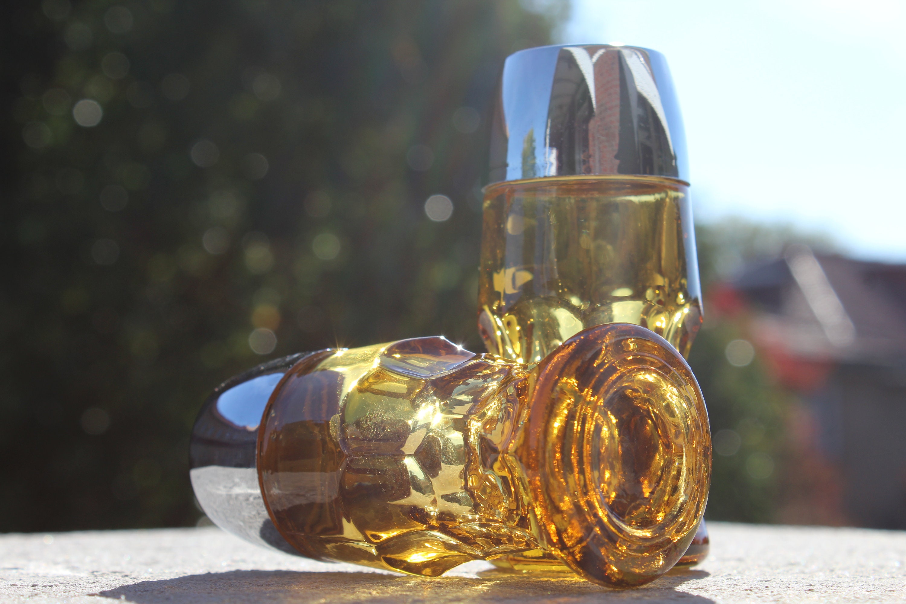Anchor Hocking Georgian Amber Salt and Pepper Shakers - Etsy