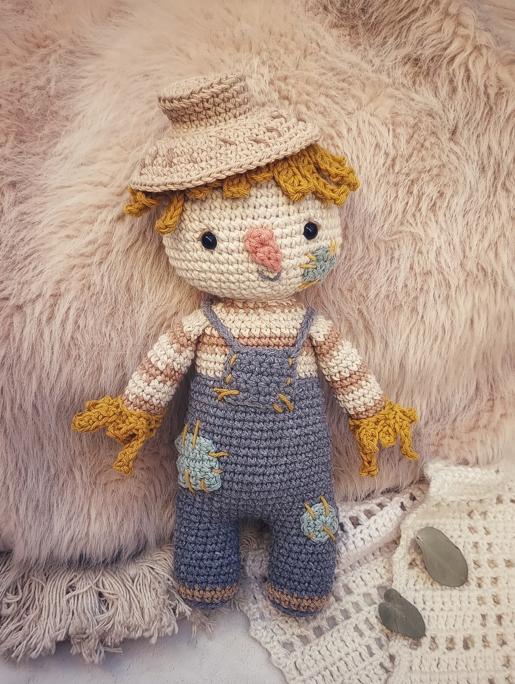 Crochet Pattern Amigurumi Scarecrow. Available in ENGLISH/ESPAÑOL - Etsy