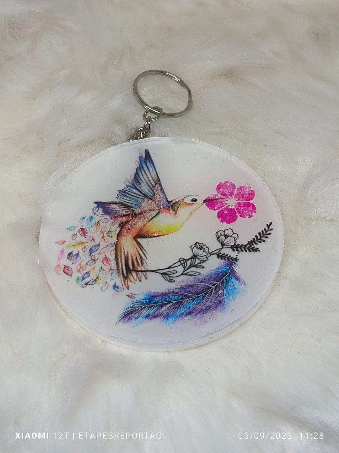 Hummingbird Large Keyring - Etsy
