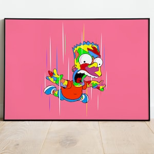 Abstract Bart Simpson Falling Digital Print - Etsy