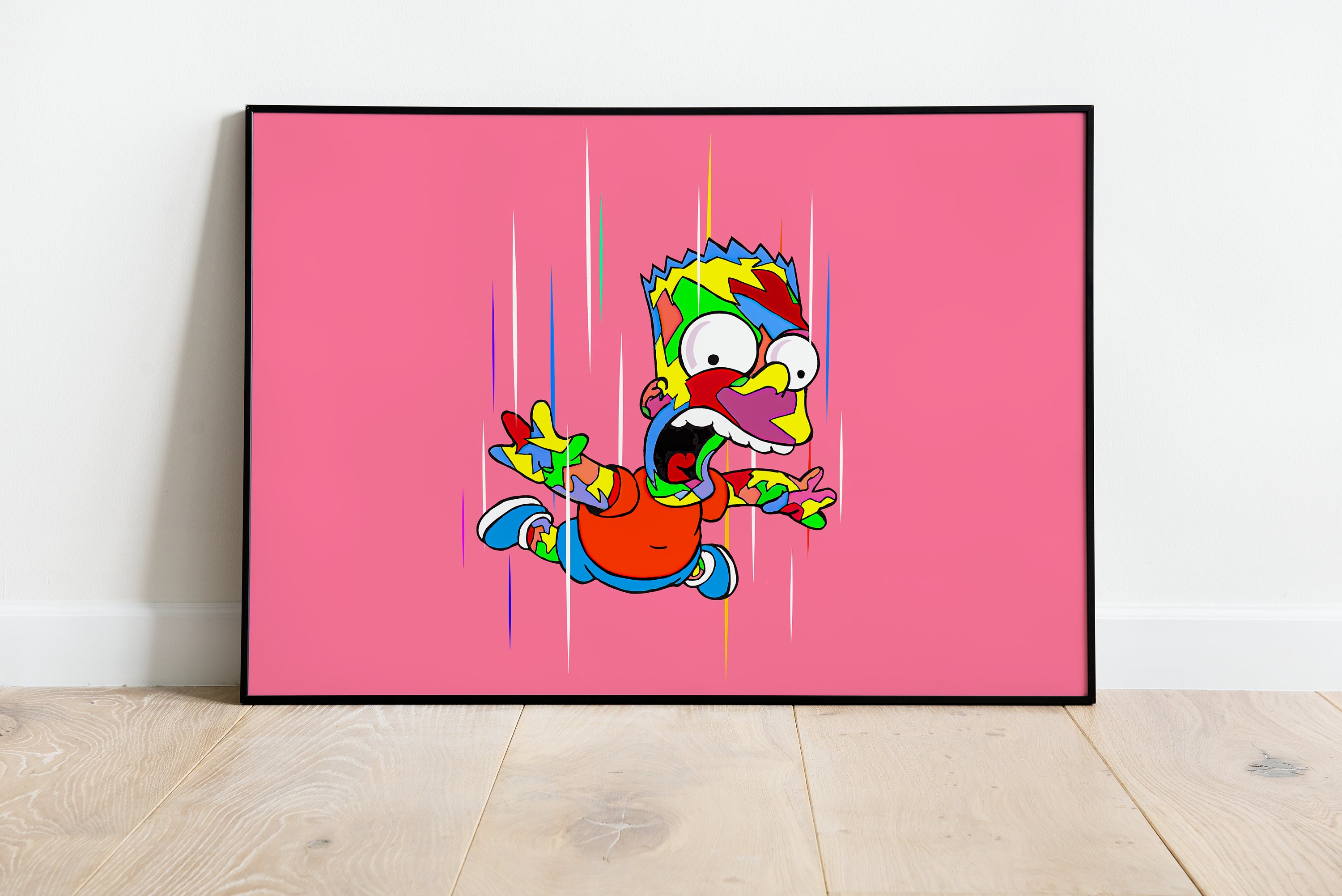 Abstract Bart Simpson Falling Digital Print - Etsy