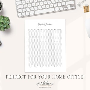 Habit Tracker Printable, 2024 Routine Tracker, Yearly Habit Challenge ...